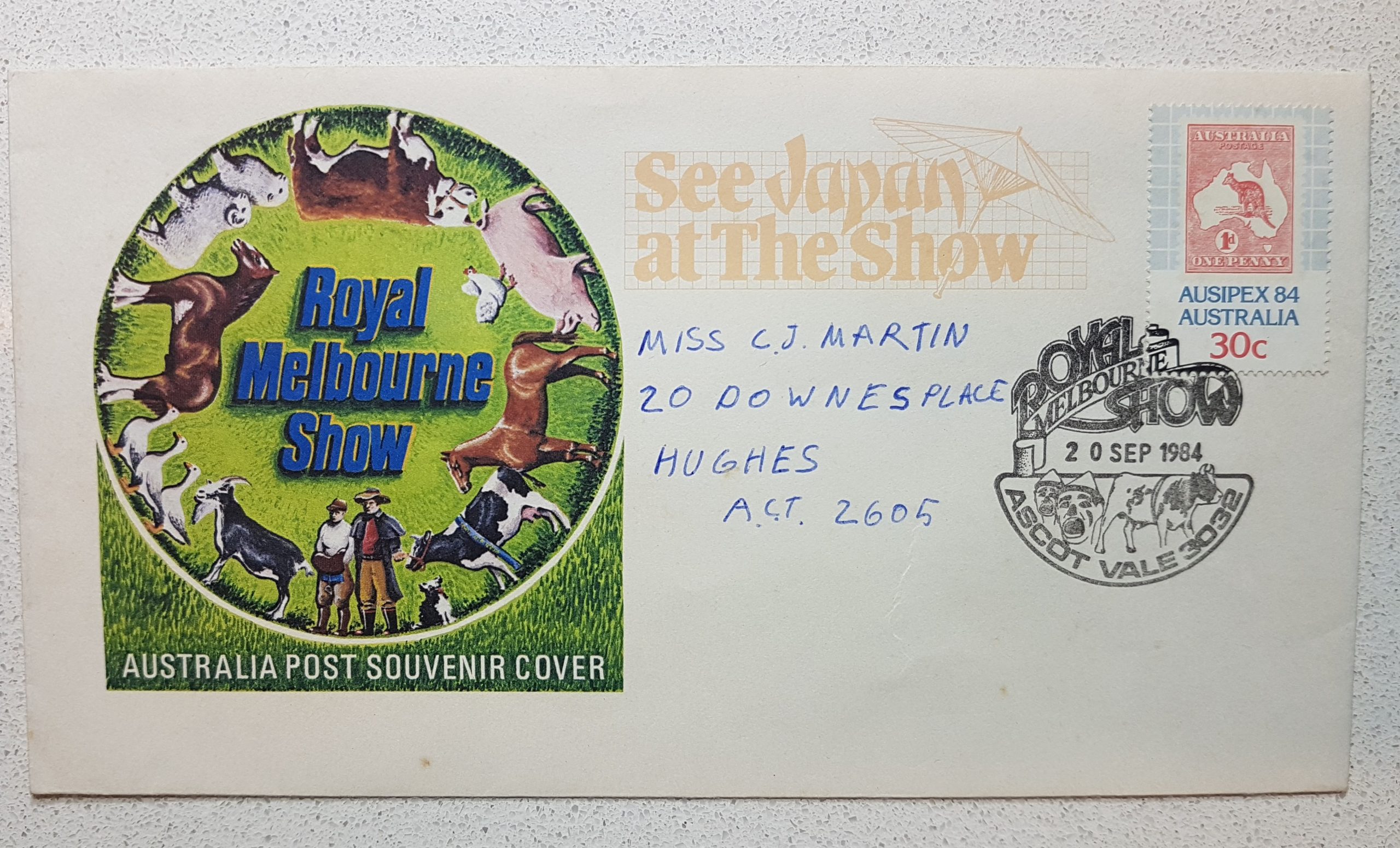 @1984 Australian Royal Melbourne Show FDC – TC Stamps & Coins
