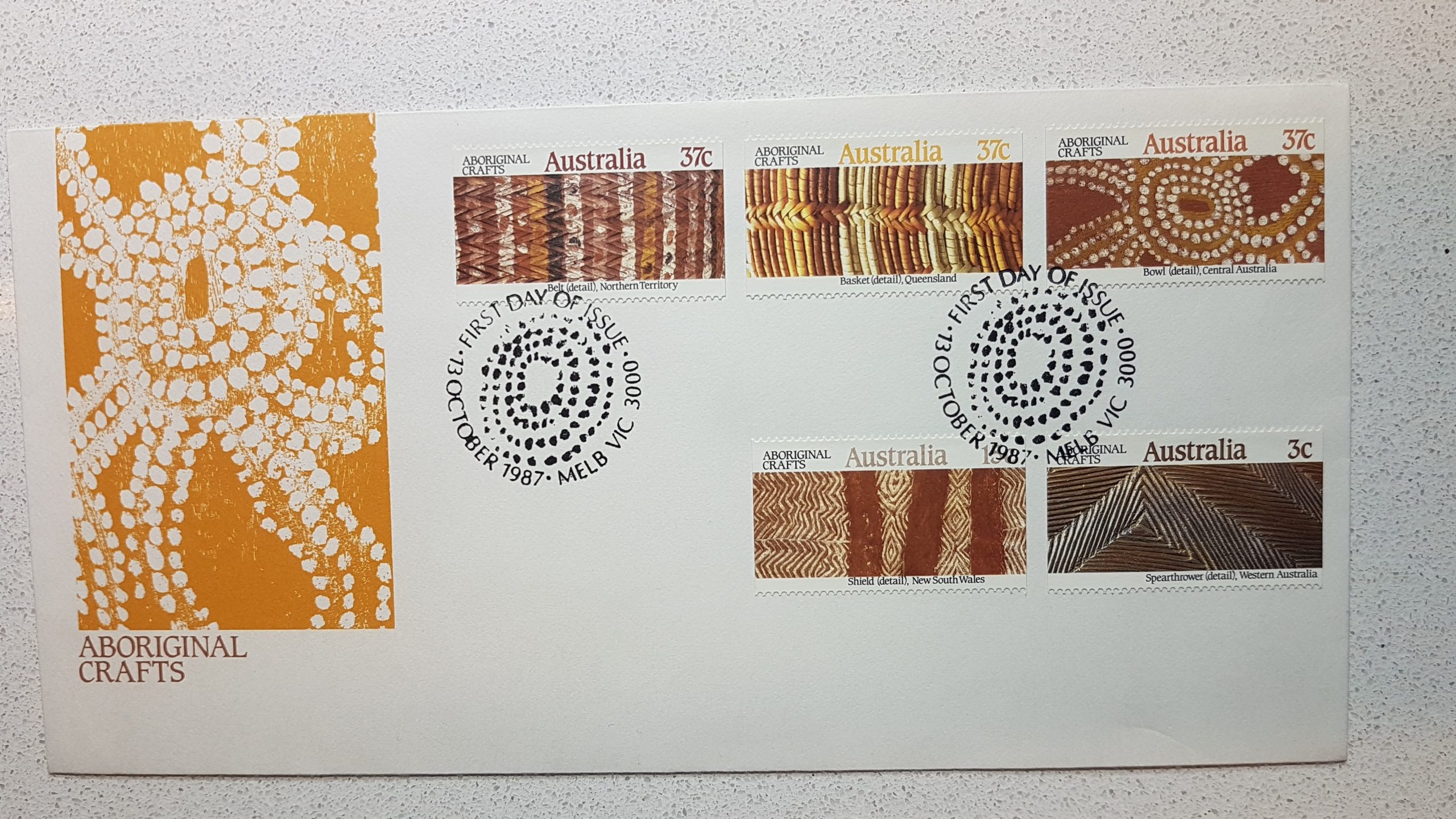 @1987 Australia Aboriginal Crafts – TC Stamps & Coins