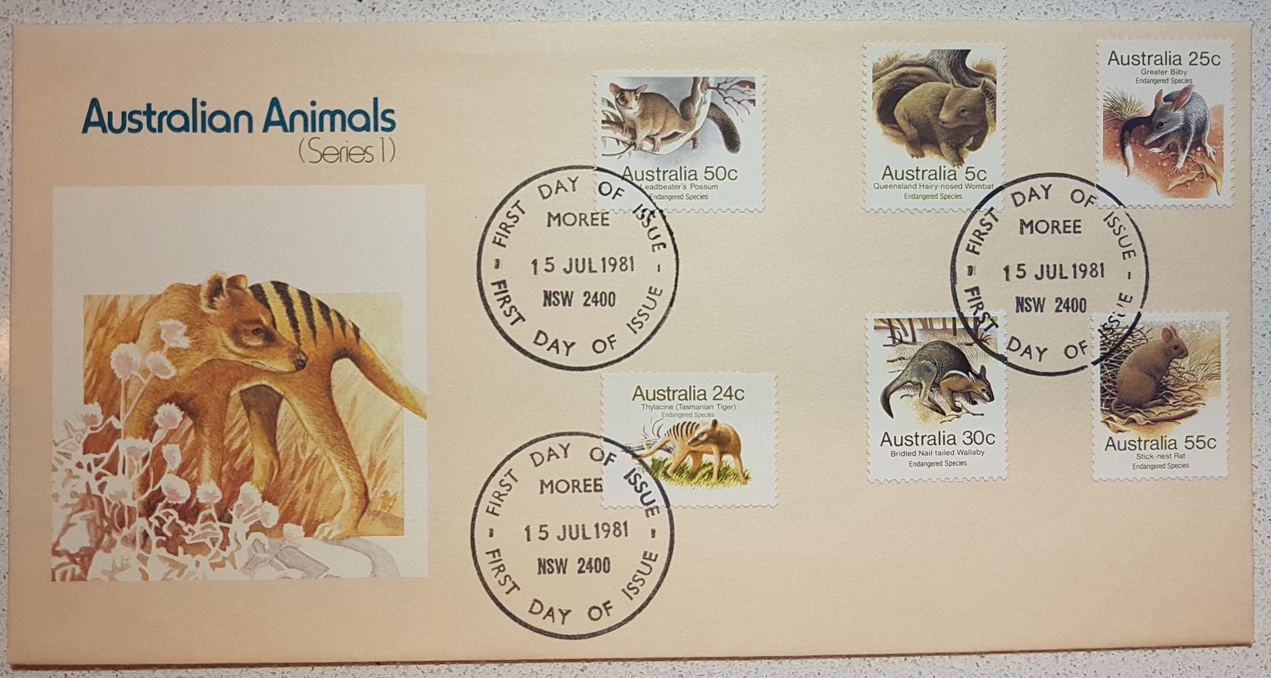 @1981 Australian Animals full Set x 6 FDC – TC Stamps & Coins