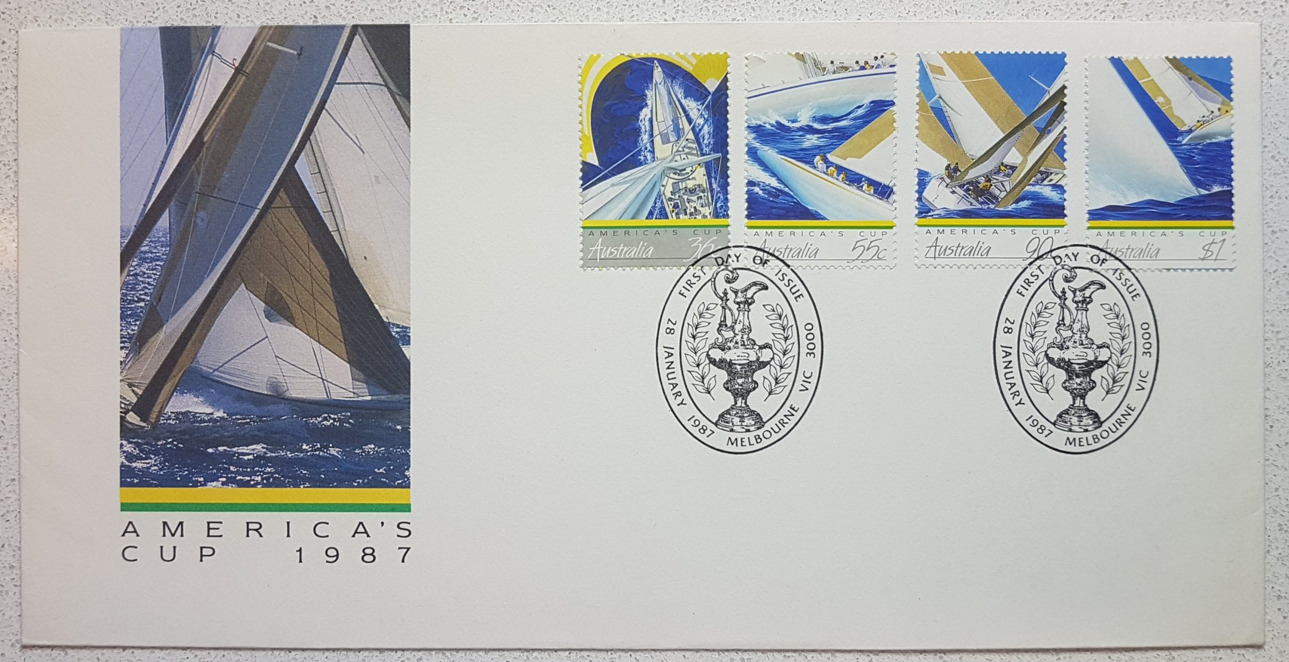 @1987 Australia Americas Cup FDC – TC Stamps & Coins