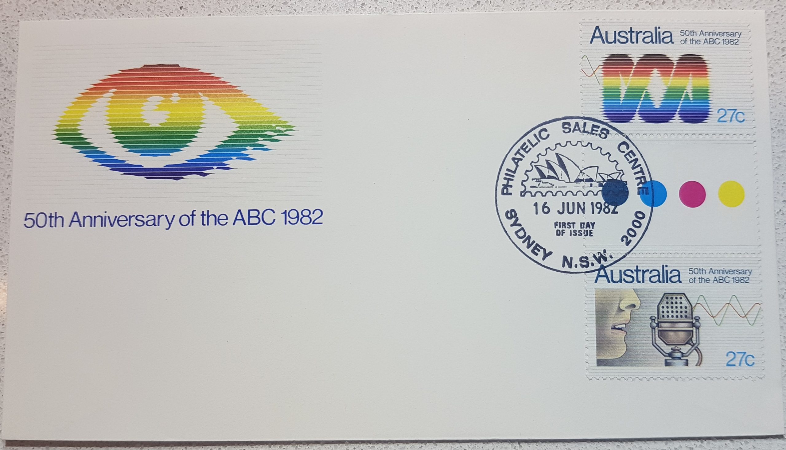 @1982 Australian 50th Anniversary of the ABC Radio FDC – TC Stamps & Coins