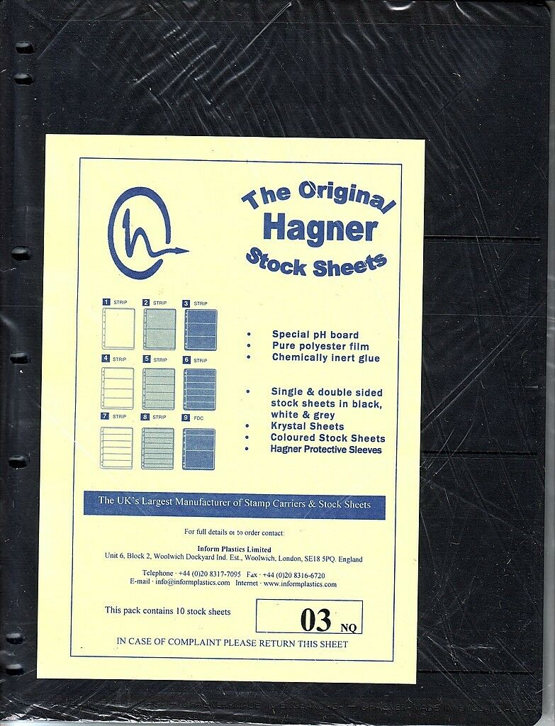 Hagner Double Sided Sheets (10 Pack) 3 Line per Page – TC Stamps & Coins